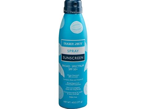 Trader Joes Sunscreen Spray Spf 50 6 Oz 171 G Ingredients And Reviews