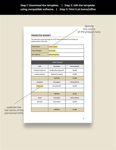 Software Configuration Management Template In Google Docs Word Pages