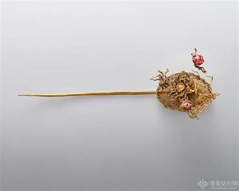 镂空金簪 金簪银簪 金簪 大山谷图库