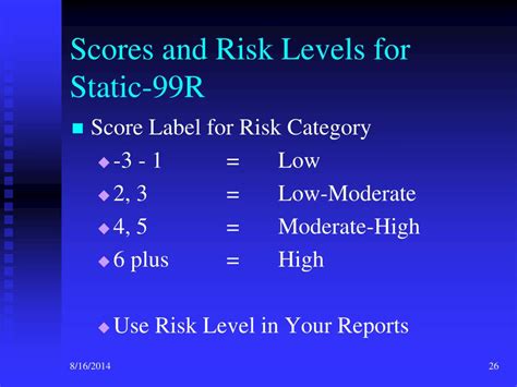 Ppt The Static 99r Saratso State Authorized Risk Assessment Tool For