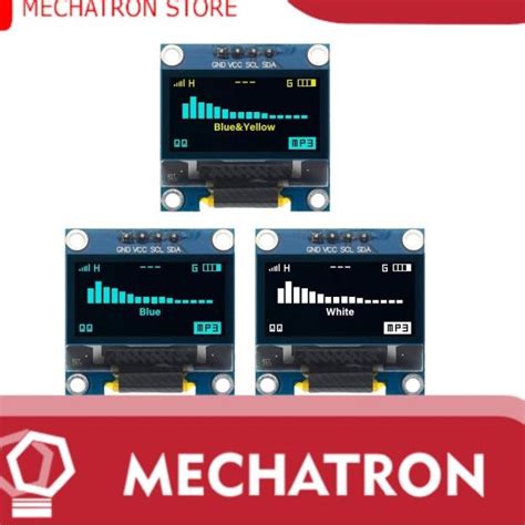 jual lcd oled 128x64 0 96 inch module display i2c iic 0 96 arduino