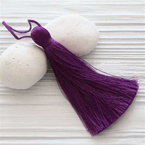 Purple Silk Tassel Extra Large Tassels Tassels For Jewelry Etsy