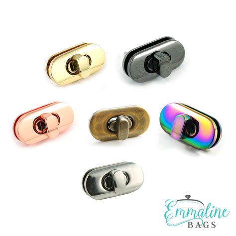 Small Turn Lock With Screws Emmaline Bags Inc
