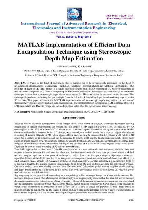 Pdf Matlab Implementation Of Efficient Data Encapsulation Technique