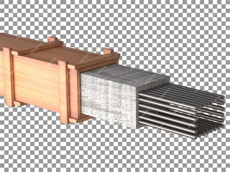 premium psd 3d rcc columns rendering concrete columns under