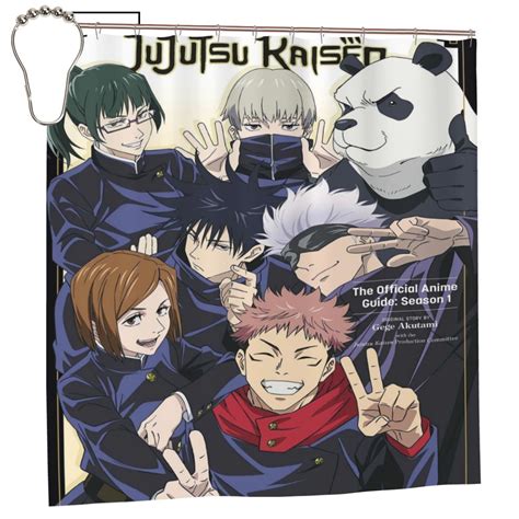 Jujutsu Kaisen Anime Shower Curtain 72 X 72 In Bathroom Decor Fabric