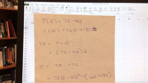 Chapter Quadratic Functions In Excel YouTube