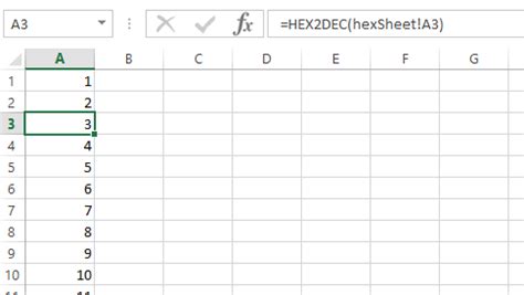 Excel Python Xlsxwriter Hex2dec Multiple Cells Stack Overflow