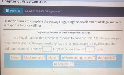 Solved Chapter 6 Price Controls E Page 187 6 1 When Do Chegg