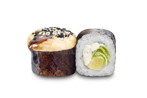 Sushi Wrapped In Seaweed Showcasing The Artistry Of Japanese Cuisine