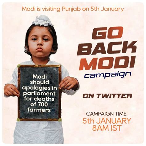 ModiGoBack Trends On Twitter Narendra Modi Visit Punjab On January 5