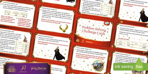 Free Harry Potter Problem Solving Challenge Cards Ages