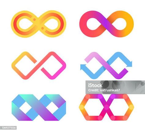 색상 무한대 아이콘 화살표와 선이없는 끝없는 기호 비즈니스 로고에 대한 추상 영원 기호입니다 미래지향적인 곡선 모양 0명에 대한 스톡 벡터 아트 및 기타 이미지 Istock