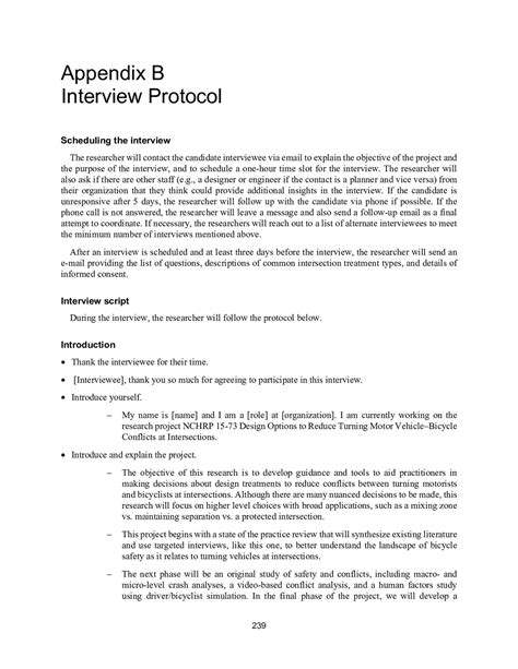 Appendix B Interview Protocol Design Options To Reduce Conflicts