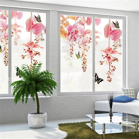 Support Custom Size Decorative Self Adhesive Glass Window Film Static