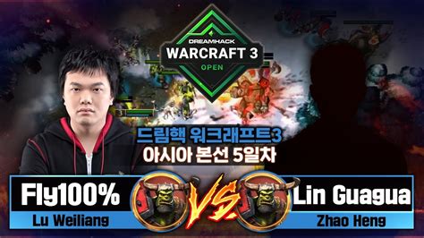 Fly100 O vs Lin Guagua O 드림핵 워크래프트3 오픈 가을시즌 B조 최종진출전 Warcraft3