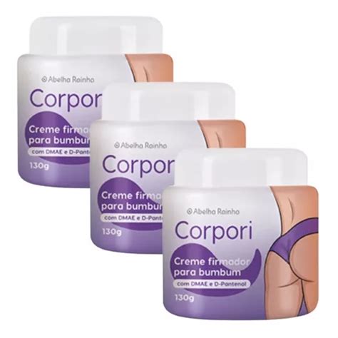 Creme Firmador Para O Bumbum Colageno Abelha Rainha Kit C 3