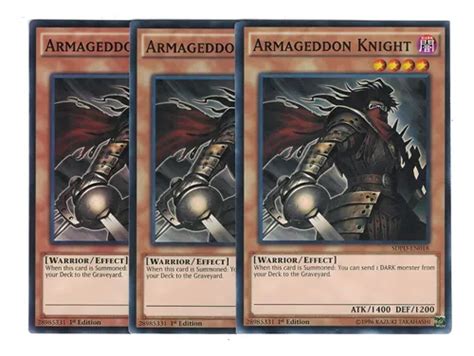 Yugioh 3x Armageddon Knight Comun 1st Sdpd En018 Armageddon Knight