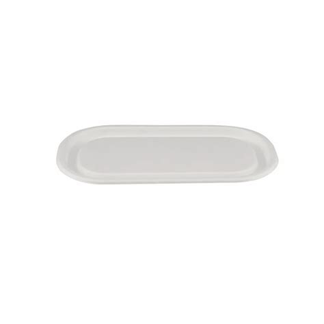 Biodegradable Hinged 25 Oz 750 Ml Oval Container Lid Only Natural