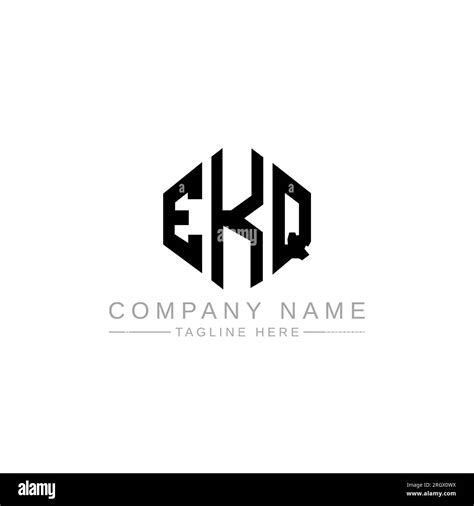 EKQ letter logo design with polygon shape. EKQ polygon and cube shape ...