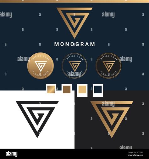 Luxury Initial Letter G Monogram Text Letter Logo Design Stock Vector Image Art Alamy