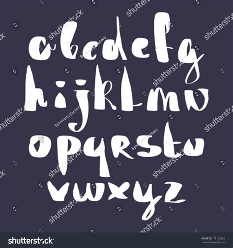 Calligraphic Script Font Vector Alphabet Letters Stock Vector Royalty