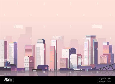 Urban Scene Scene At Dusk Background Vector Stock Vector Image And Art