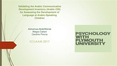 Pdf Validating The Arabic Communicative Development Inventory Arabic Cdi