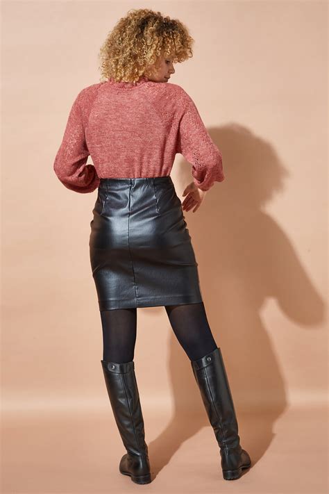 Faux Leather Mini Skirt In Black Roman Originals Uk