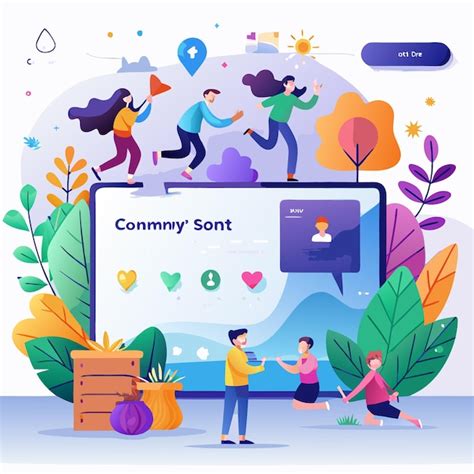Connect Engage Grow Your Community Online Premium Ai Generated Vector
