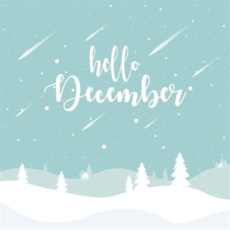 Premium Vector Hello December Lettering Elements For Invitations