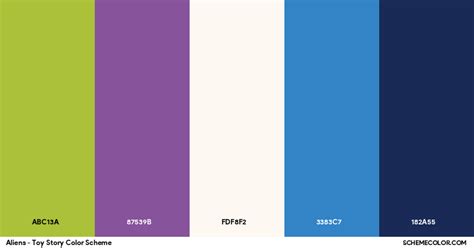 Toy Story Alien Color Palette