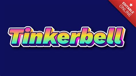 Tinkerbell Multicolor D Text Effect Generator