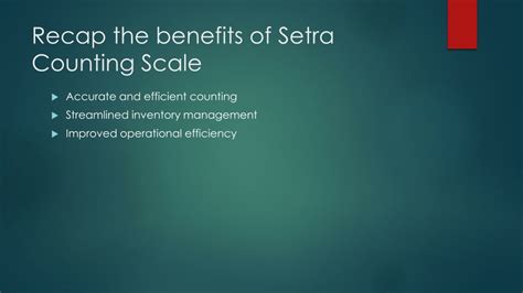 Ppt Setra Counting Scale Streamlining Accuracy And Efficiency In