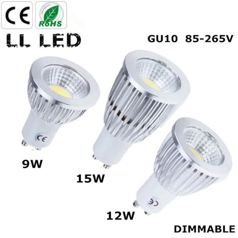 Pcs Super Bright GU Bulbs Light Dimmable Led Warm White V W W WE E GU COB