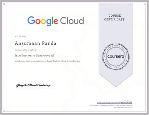 Learned About Generative Ai On Coursera Ansumaan Panda Posted On The