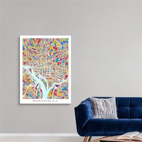 Washington Dc Street Map Canvas Print Wall Canvas Prints Wall Art