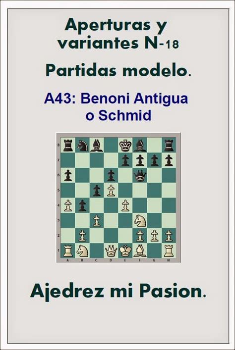 Ajedrez La Lucha Continúa Aperturas Y Variantes Nº 18 Benoni Antigua