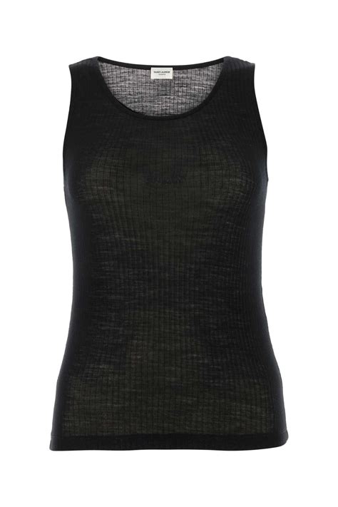 Saint Laurent Paris Black Wool Cassandre Tank Top Grailed