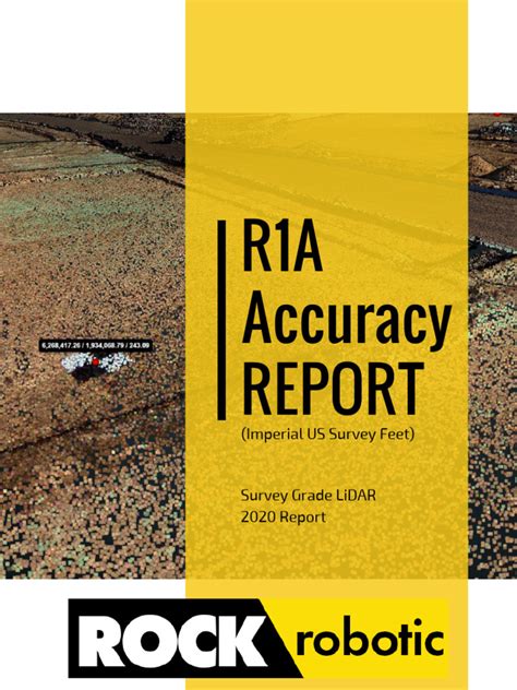 Rock R1a Lidar Accuracy Report Us Survey Feet Pdf Lidar Surveying