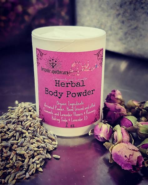 2 Oz Herbal Body Powder Bespoke Apothecary Custom Made Herbal