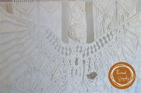 Macrame Bird Pattern Ernest Intermediate Macrame Wings Etsy