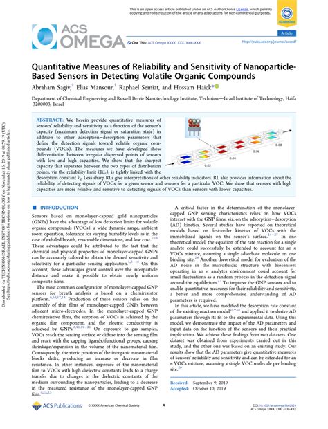 Pdf Quantitative Measures Of Reliability And Sensitivity Of