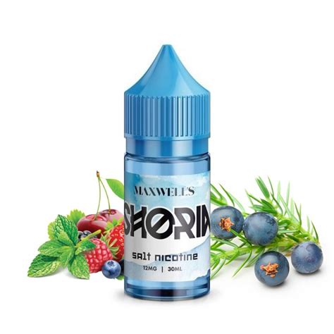 Maxwells Salt Shoria 30 Ml Vape Liquid — Mint Juniper And Mix Of Berries