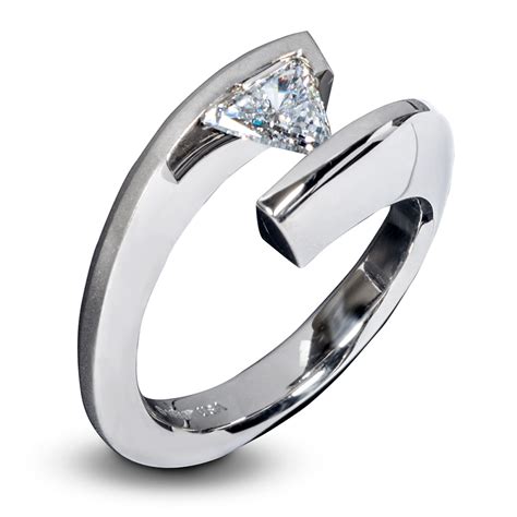 Kretchmer Platinum Wing 3 Tension Set Ring Tq Diamonds