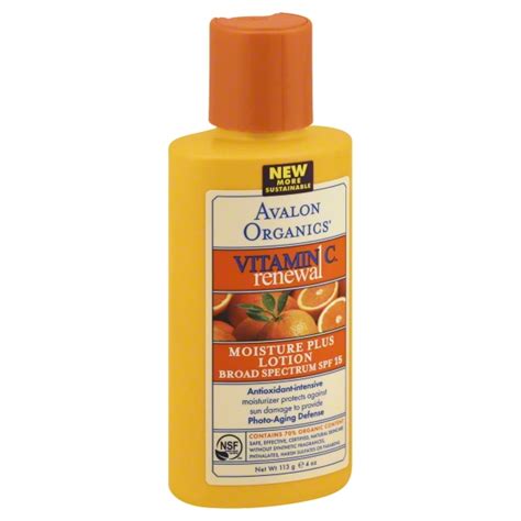 Avalon Organics Vitamin C Renewal Moisture Plus Lotion Spf 15 4 Fl