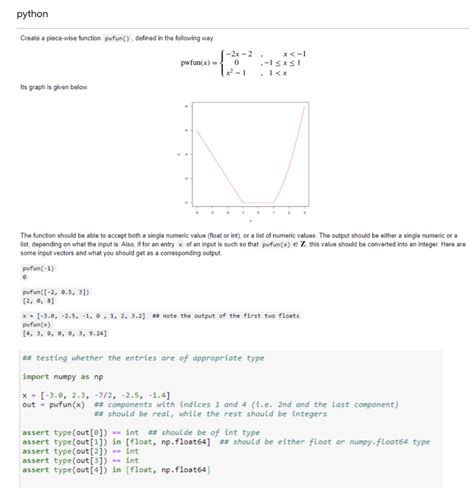 solved create a piece wise function pwfun defined in the