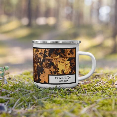Covington Georgia Map Enamel Mug In Ember — Jace Maps