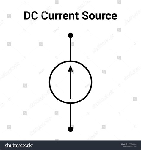 Dc Current Source Schematic Symbol Stock Vector Royalty Free 1953605404