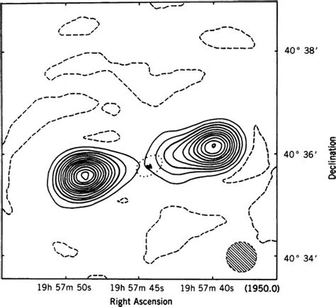 Contour Image Of The Source Cygnus A Which Was One Of The First